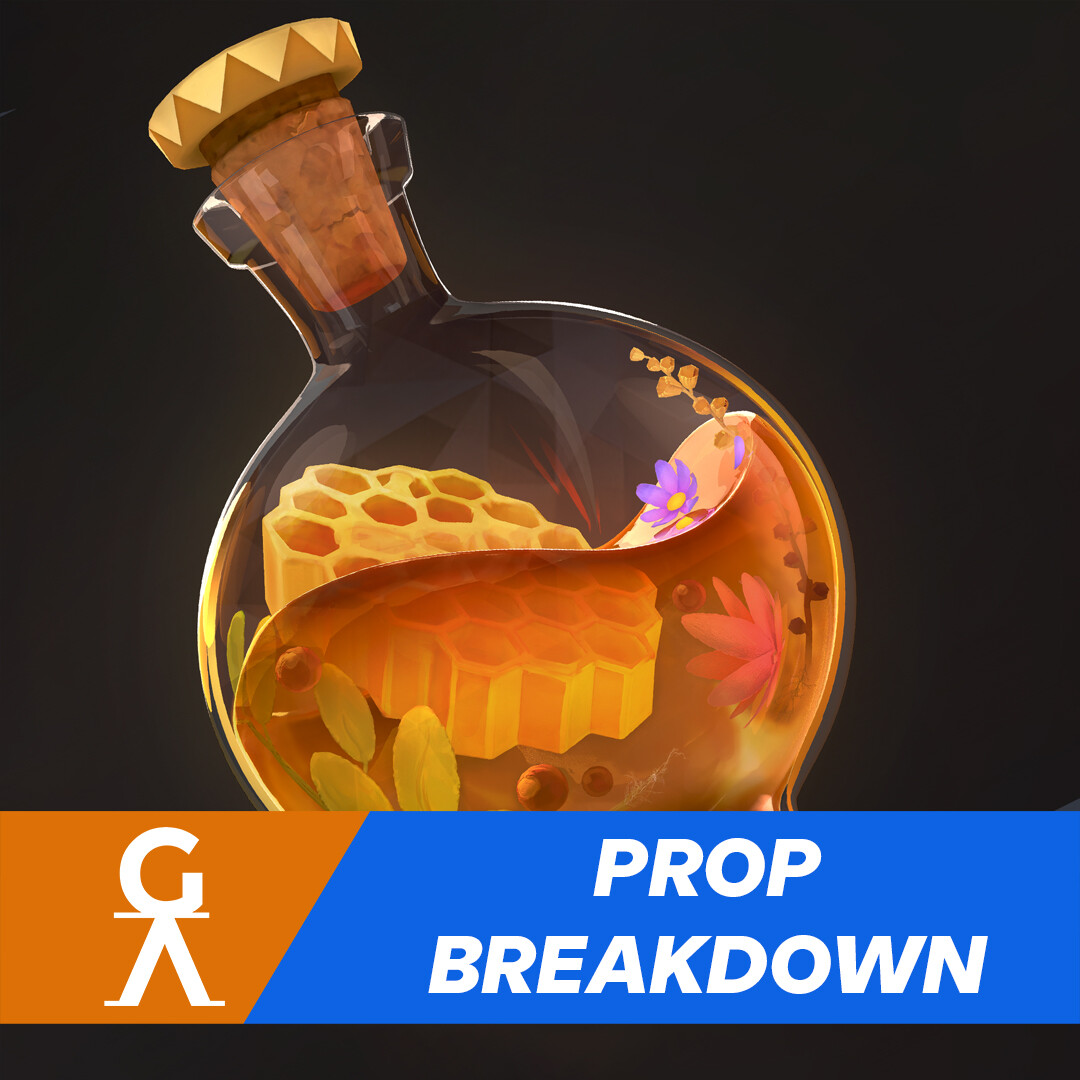 ArtStation - Honey Potion - Prop Breakdown - Jesse L