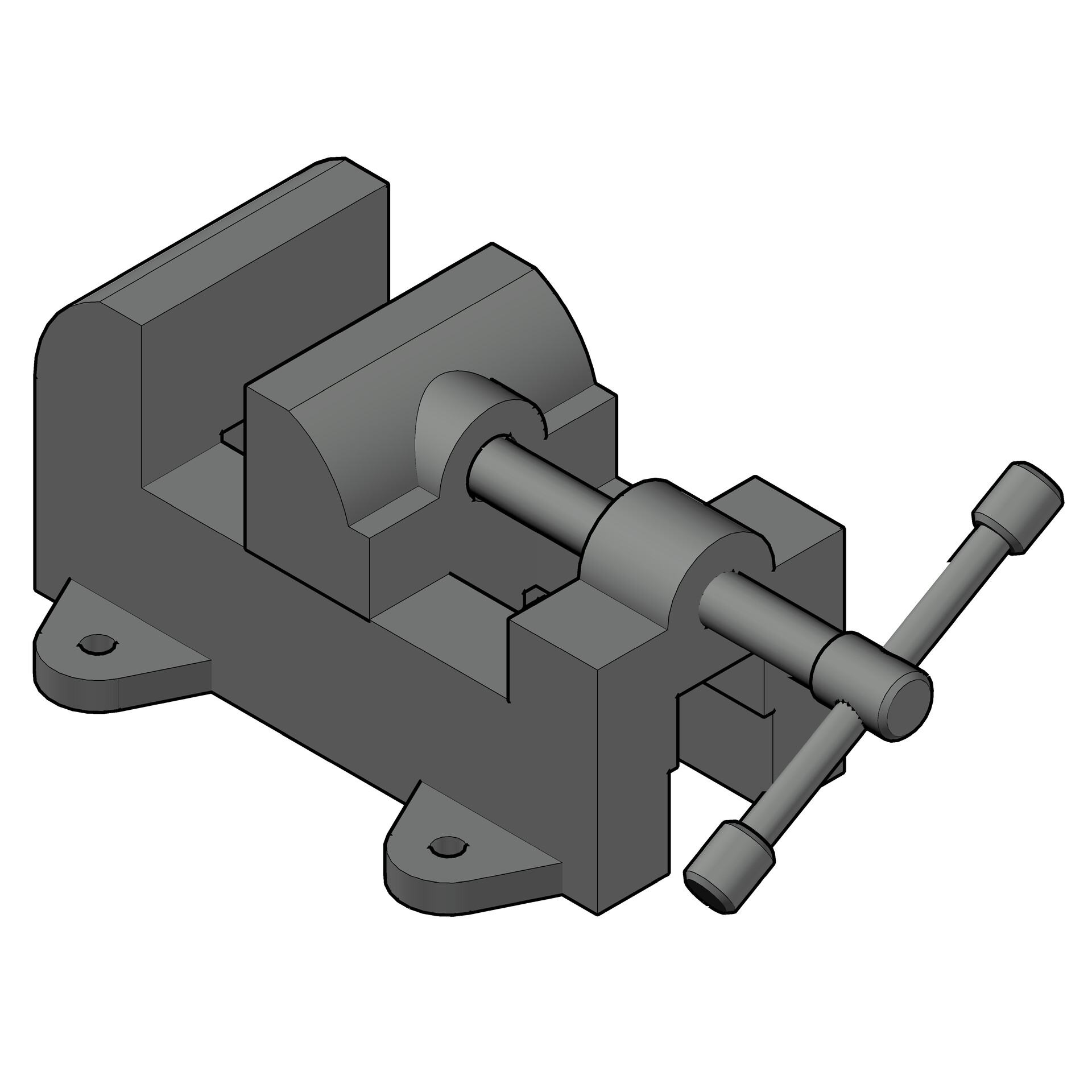 ArtStation - CAD Drill Press Vice - Solid Model Exploded and Assembly