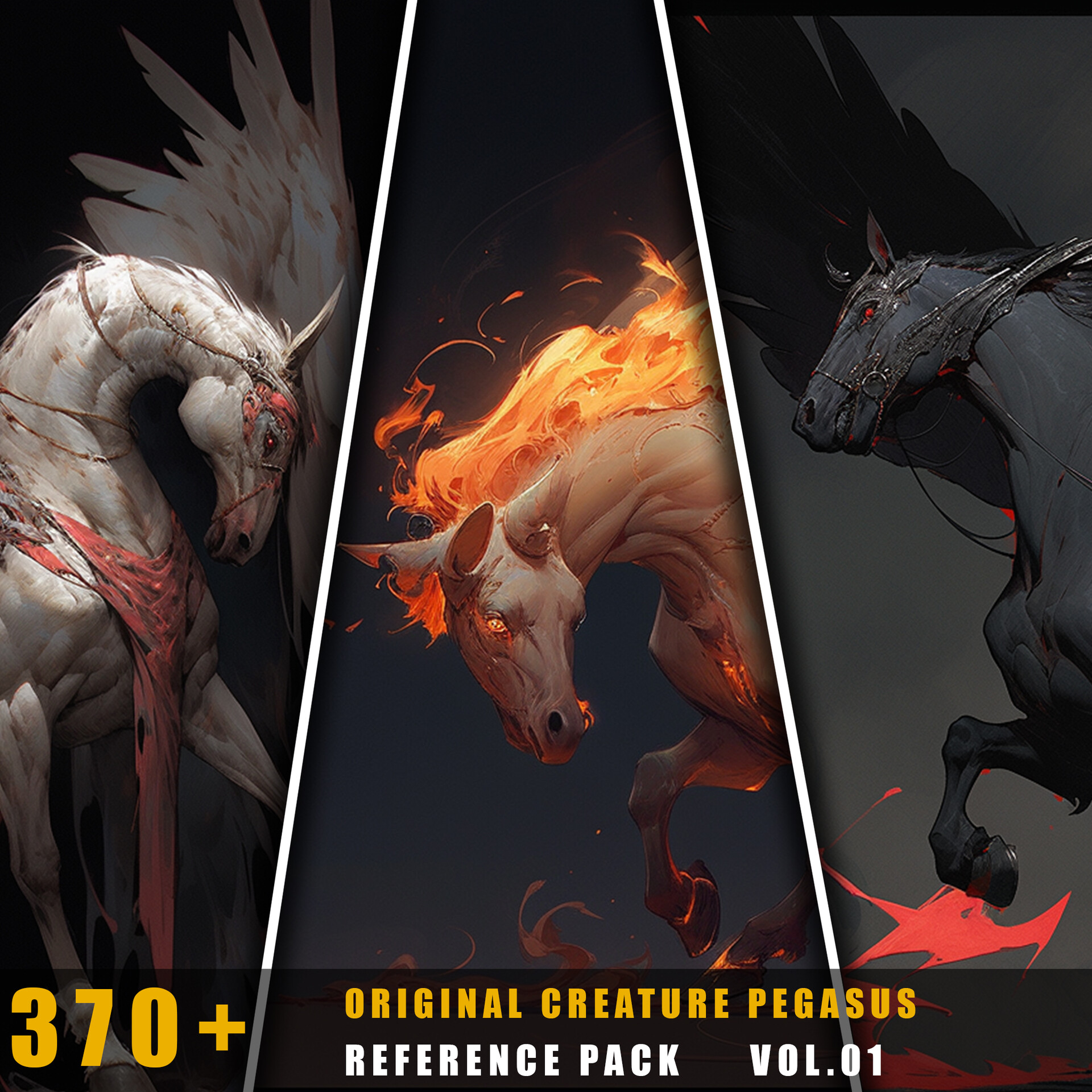 ArtStation - 380+ Original Creature Pegasus - References Pack Vol.01