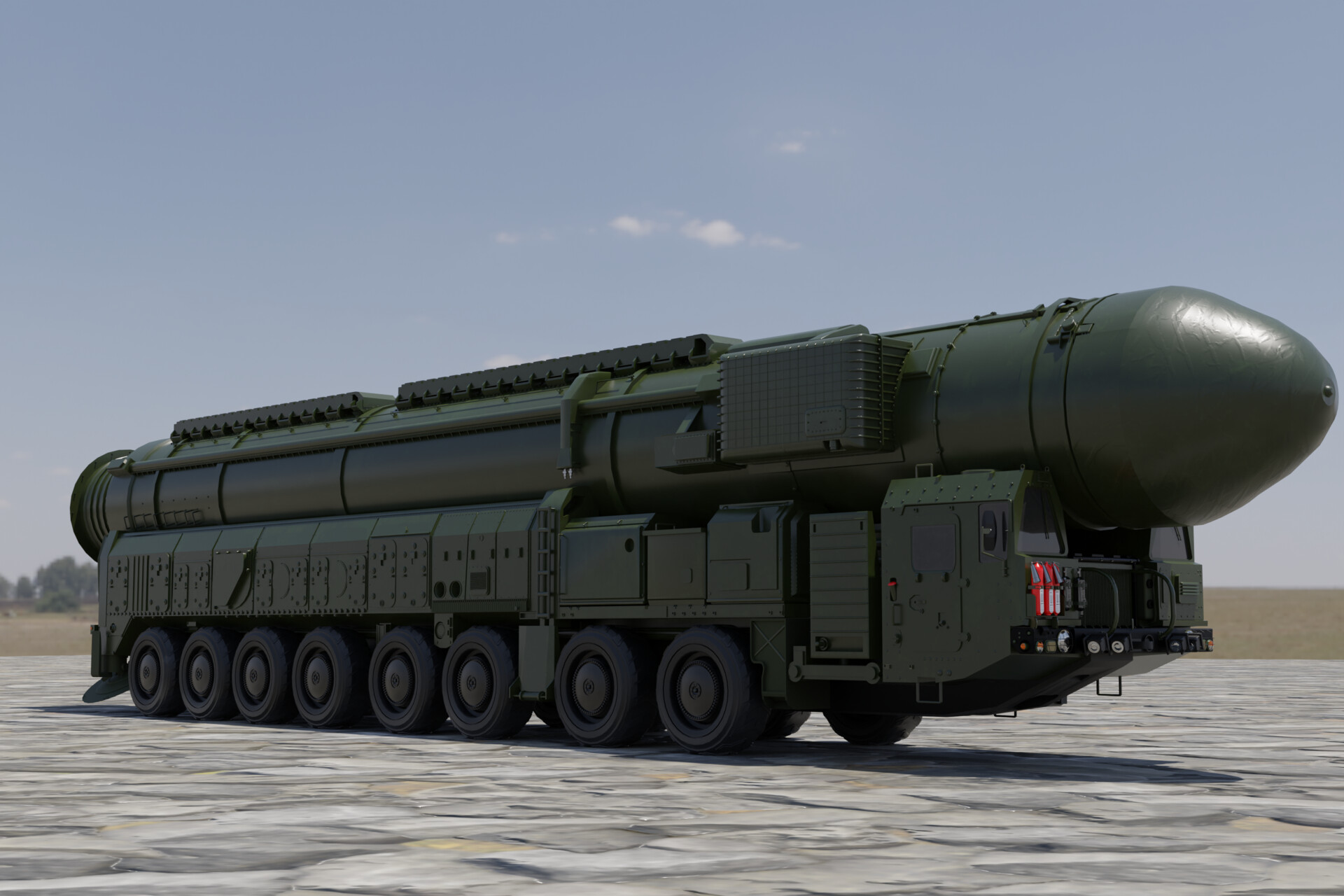 ArtStation - Military vehicle with nuclear weapons