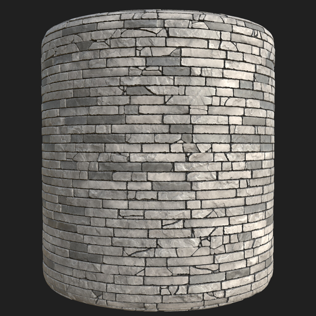 ArtStation - Flat chiseled concrete bricks