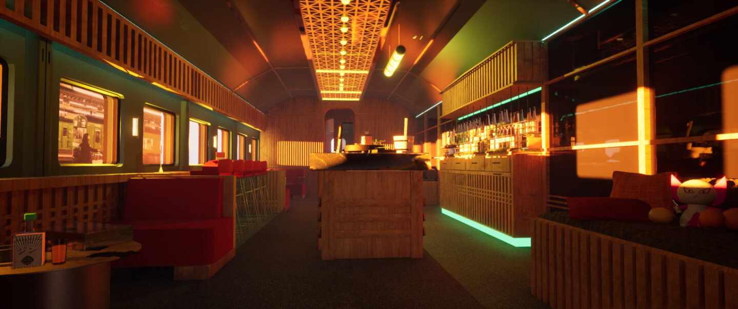 ArtStation - Bullet Train Bar