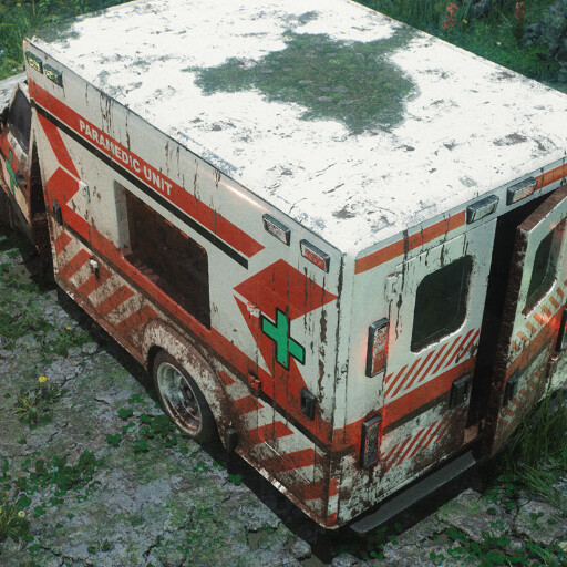ArtStation - Post Apocalyptic Ambulance - Unreal Engine 5