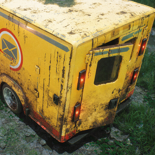 ArtStation - Post Apocalyptic Post Van - Unreal Engine 5