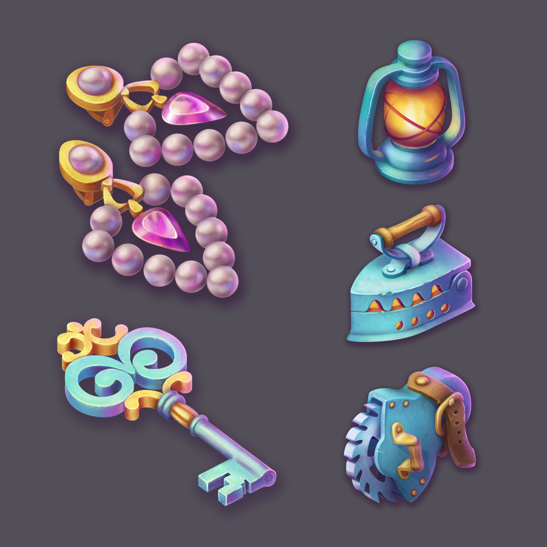 ArtStation - semi-realistic style game items