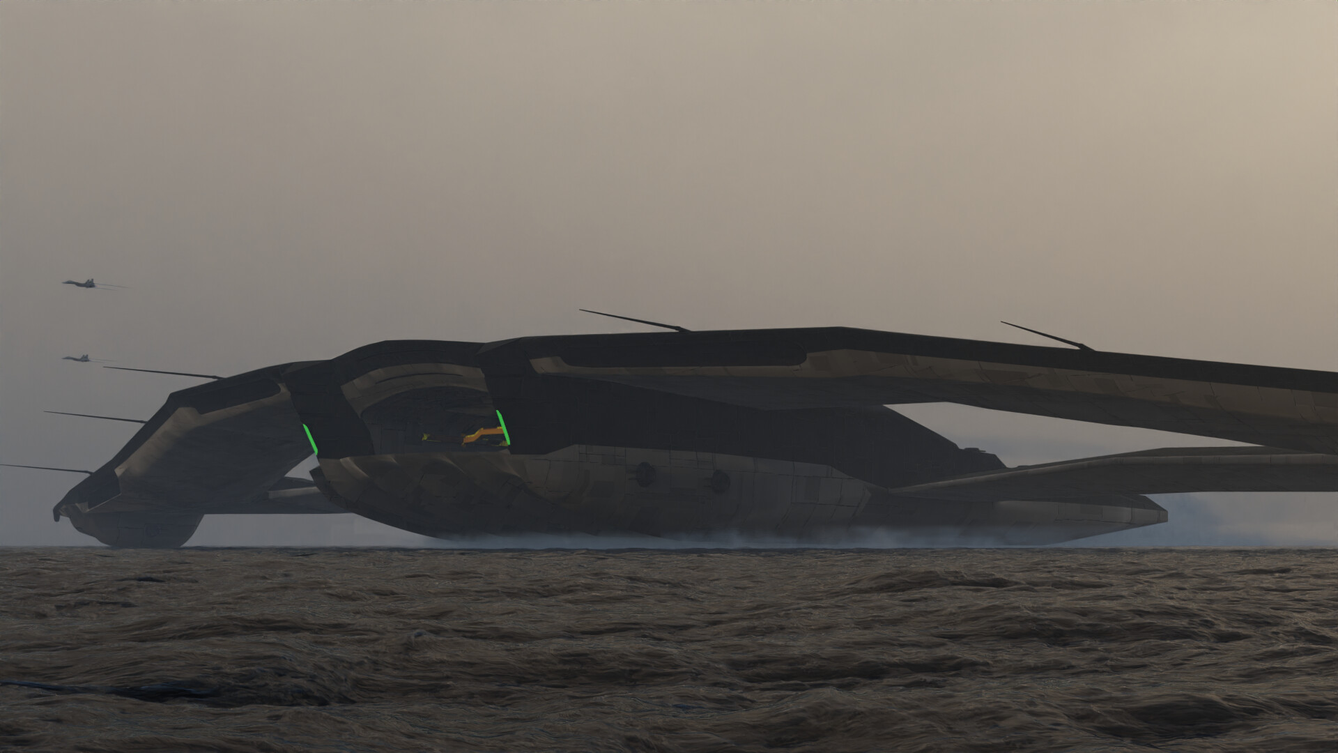 ArtStation - P111a Aigaion-class heavy command cruiser