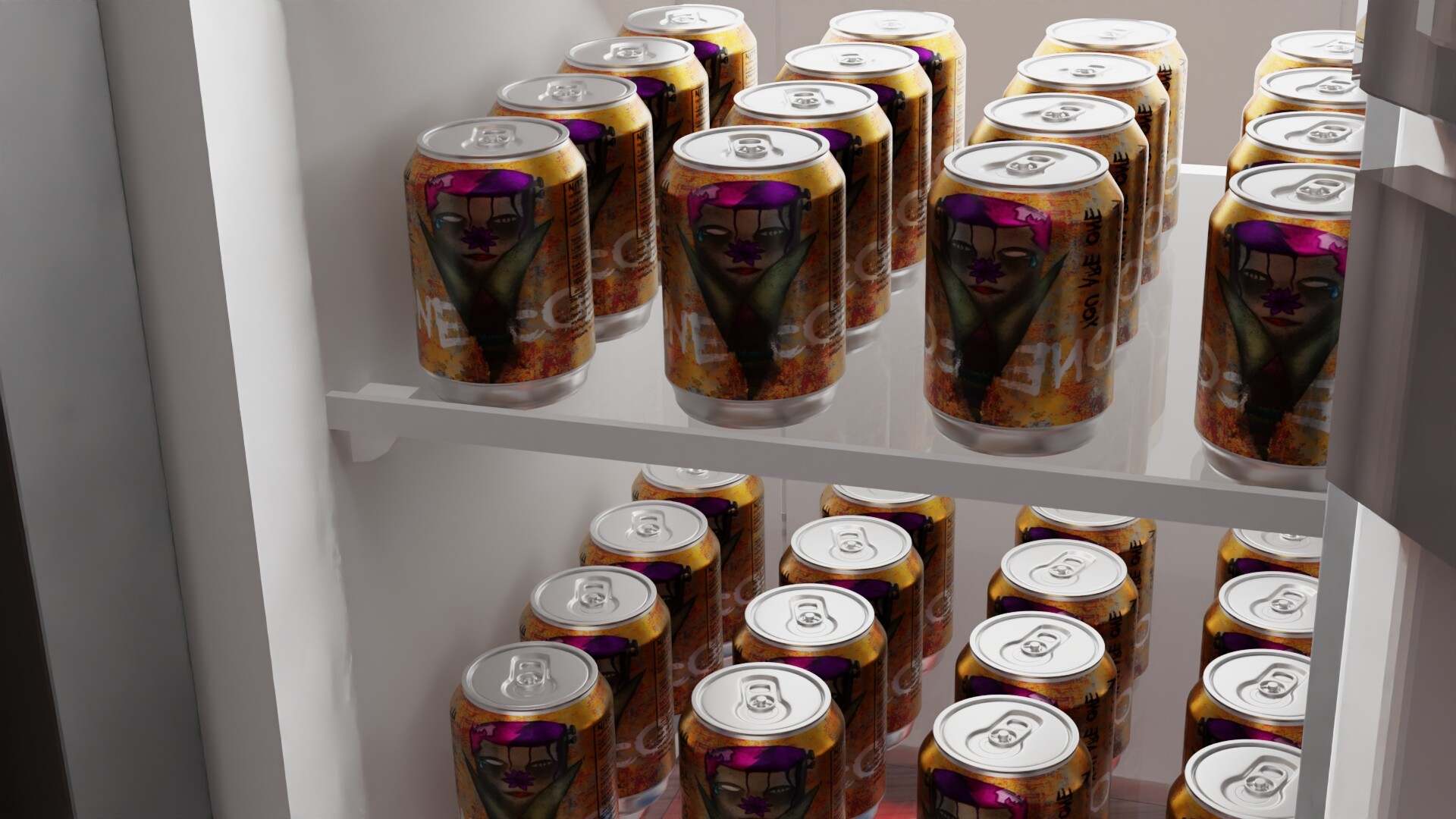 ArtStation - One cola (soda can design and texture)