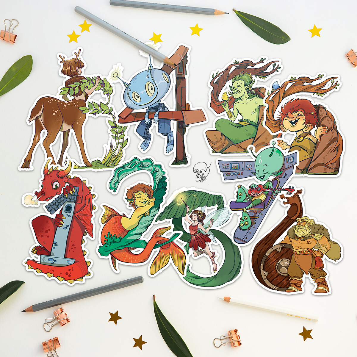 ArtStation - Character Sticker designs for an adventure park (2020)