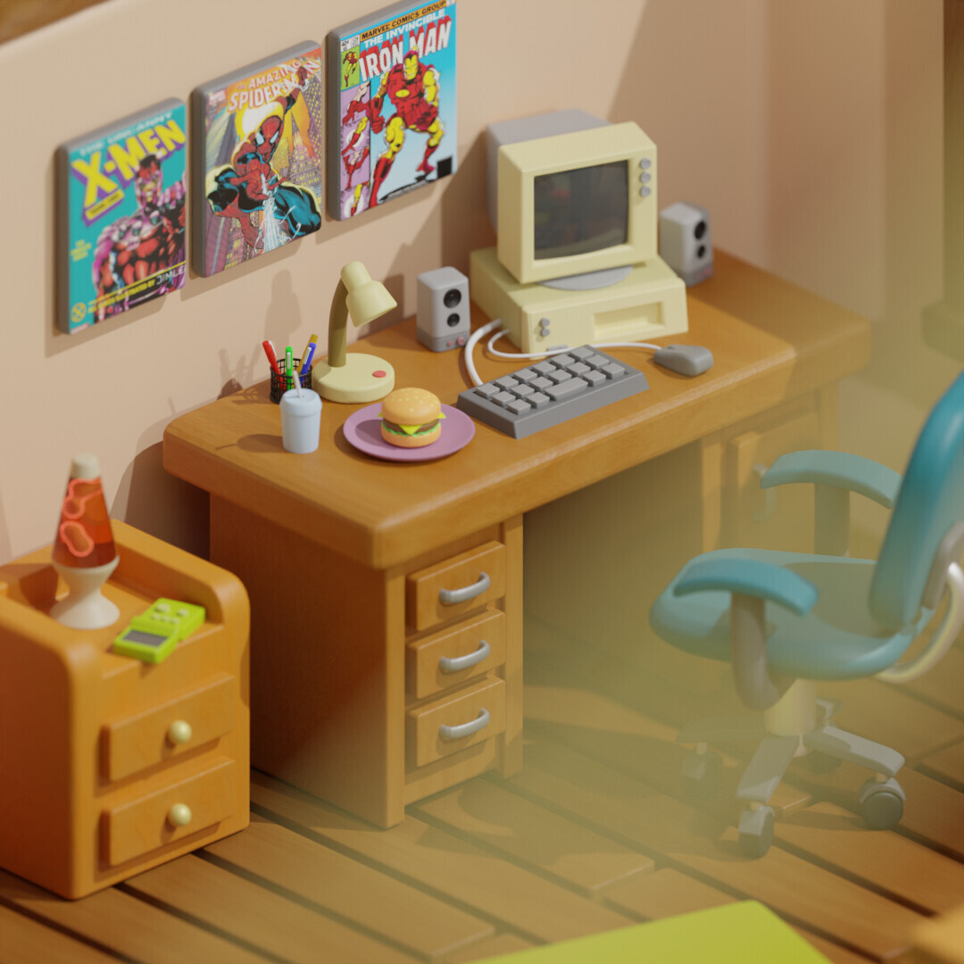 ArtStation - 90's room