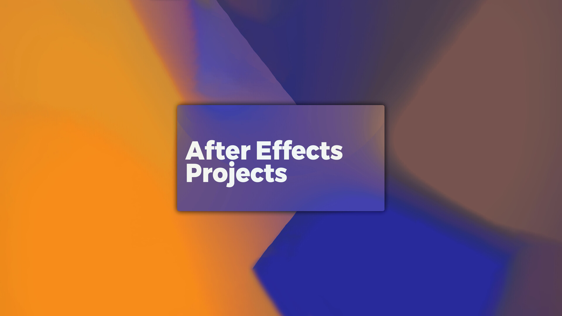 ArtStation - After Effect Projects