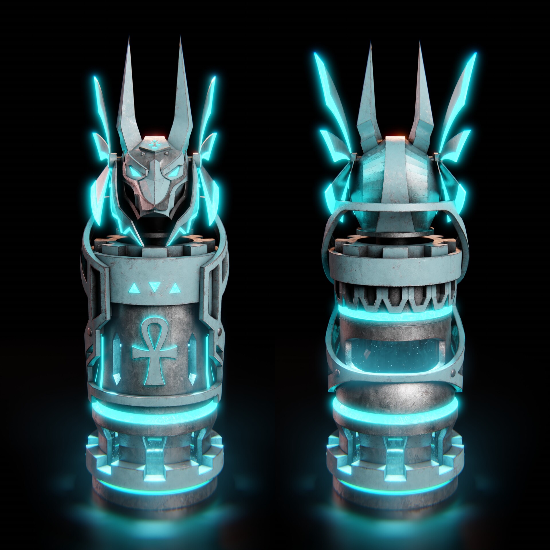 ArtStation - Sci-fi Anubis Cylinder (Blender)