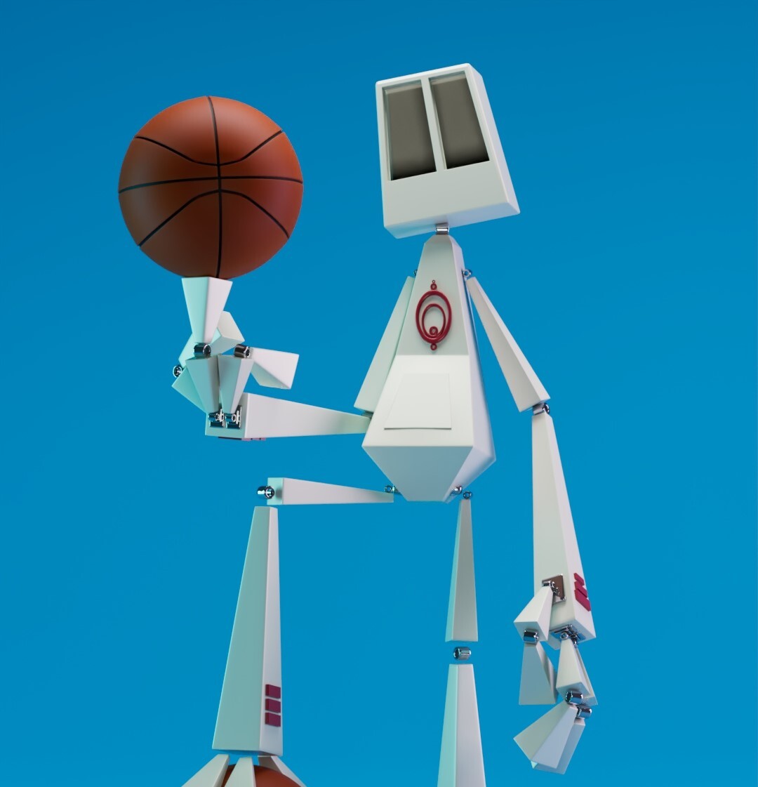 ArtStation - Robot with basketball