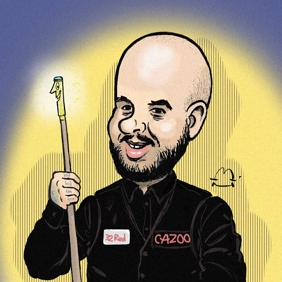 MxD - Snooker World Champion LUCA BRECEL caricature