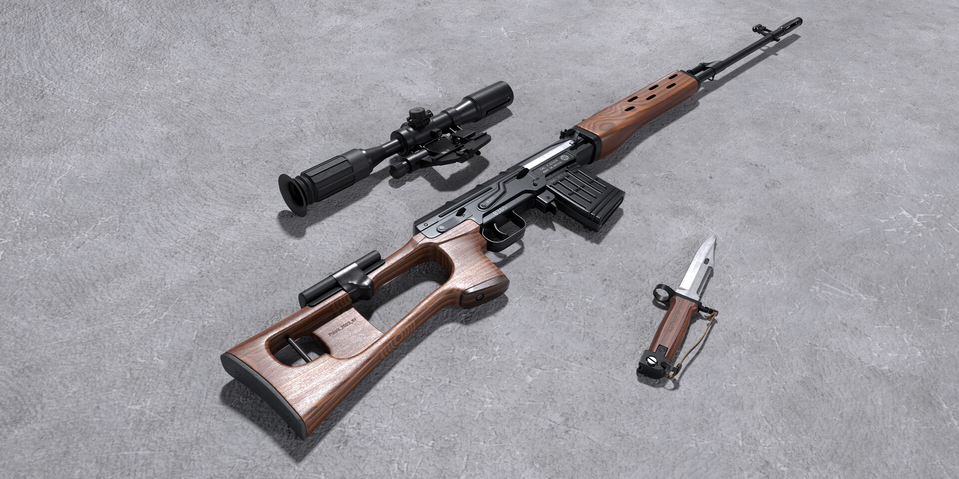 ArtStation - SVD sniper rifle (Dragunov sniper rifle)