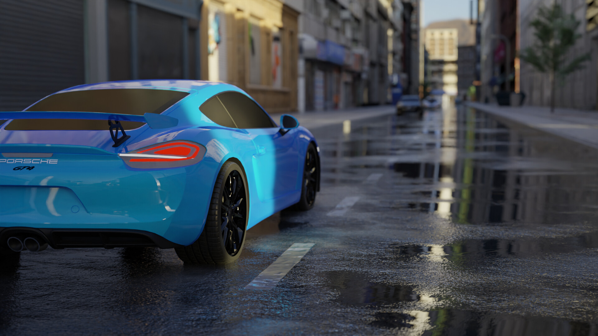 ArtStation - Porsche GT4 animation created in blender 3d