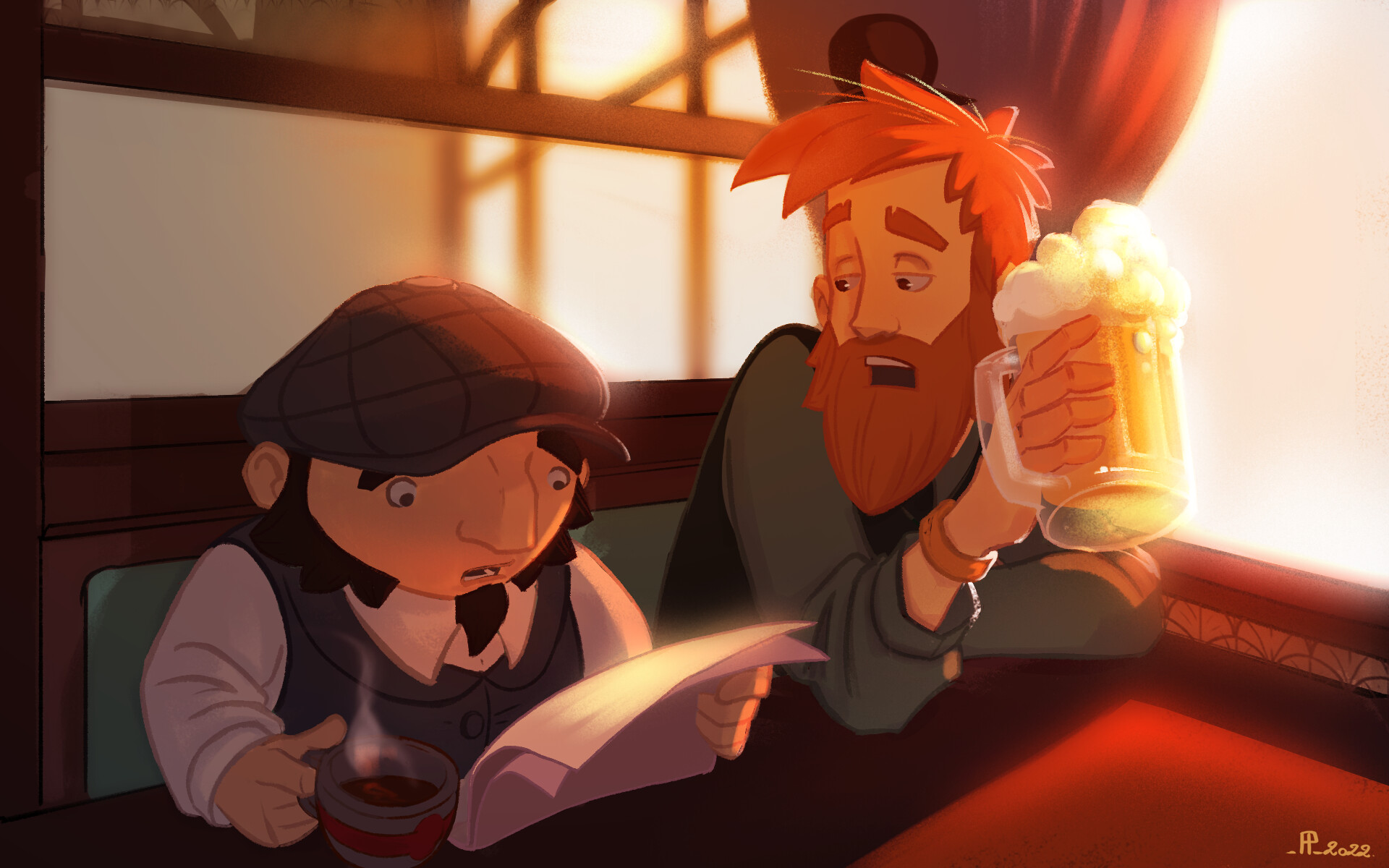 ArtStation - All began behind a drink