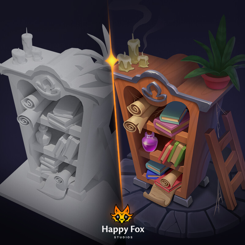 ArtStation - Magic bookcase