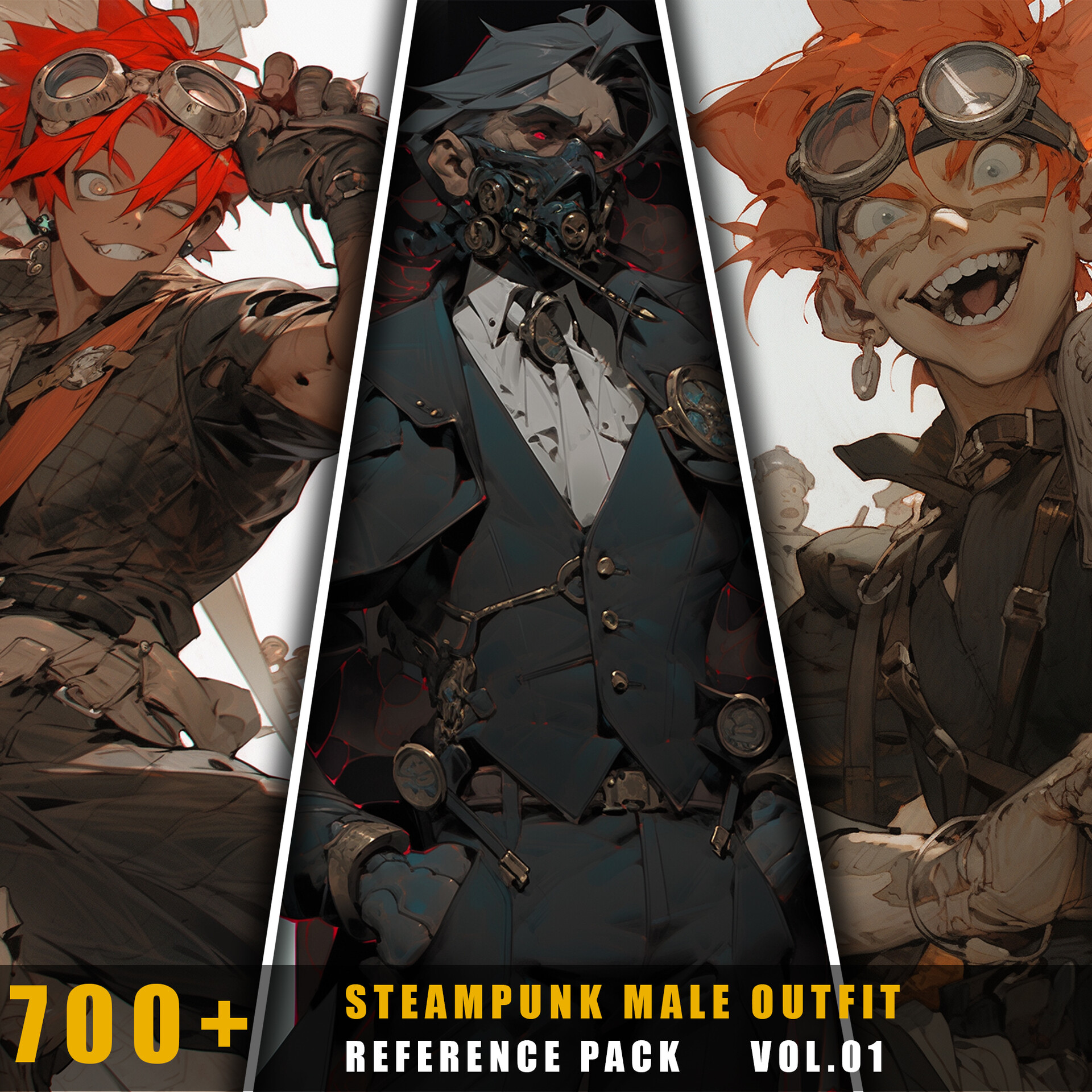 ArtStation - 700+ Steampunk Male Outfit - References Pack Vol.01