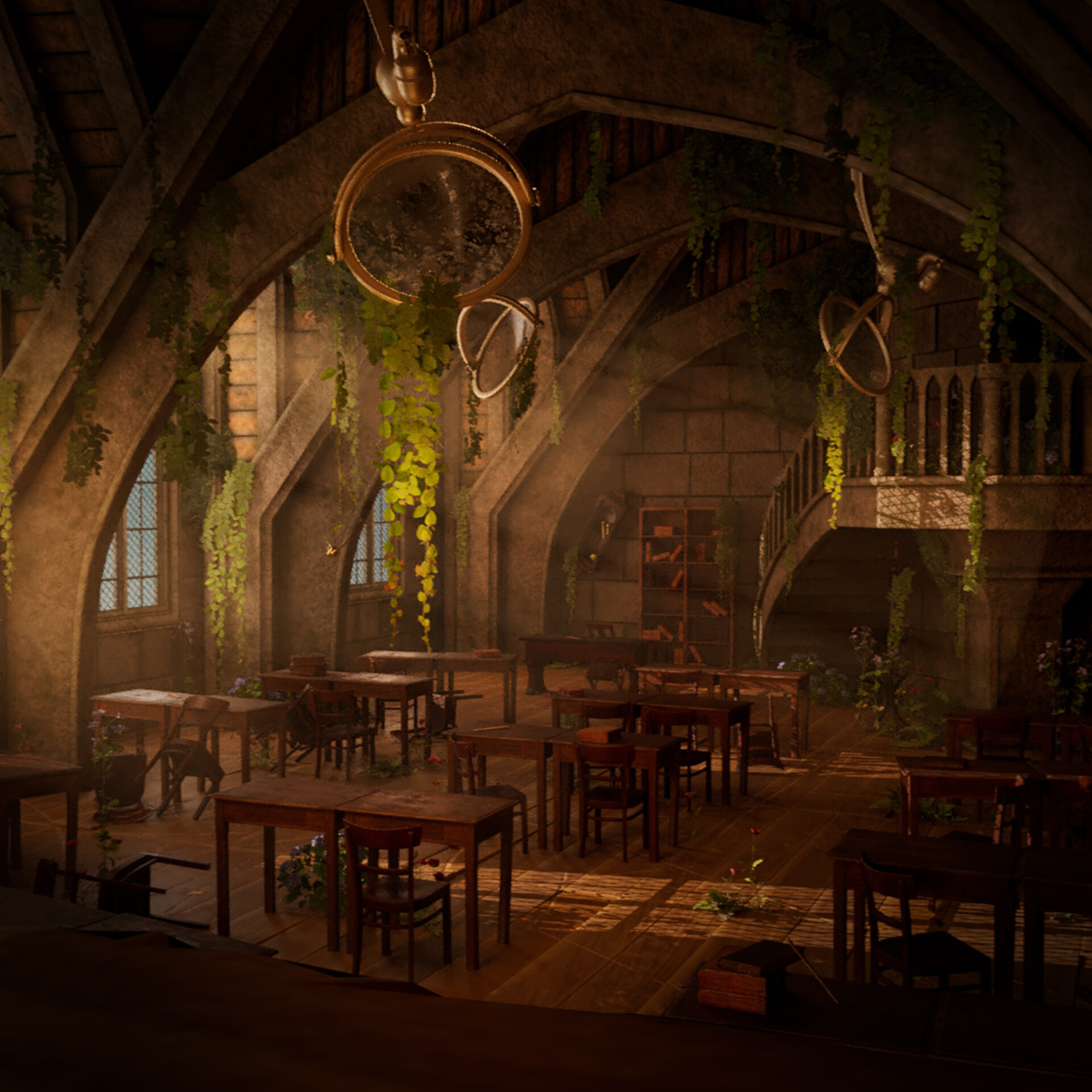 ArtStation - Abandoned Hogwart Classroom