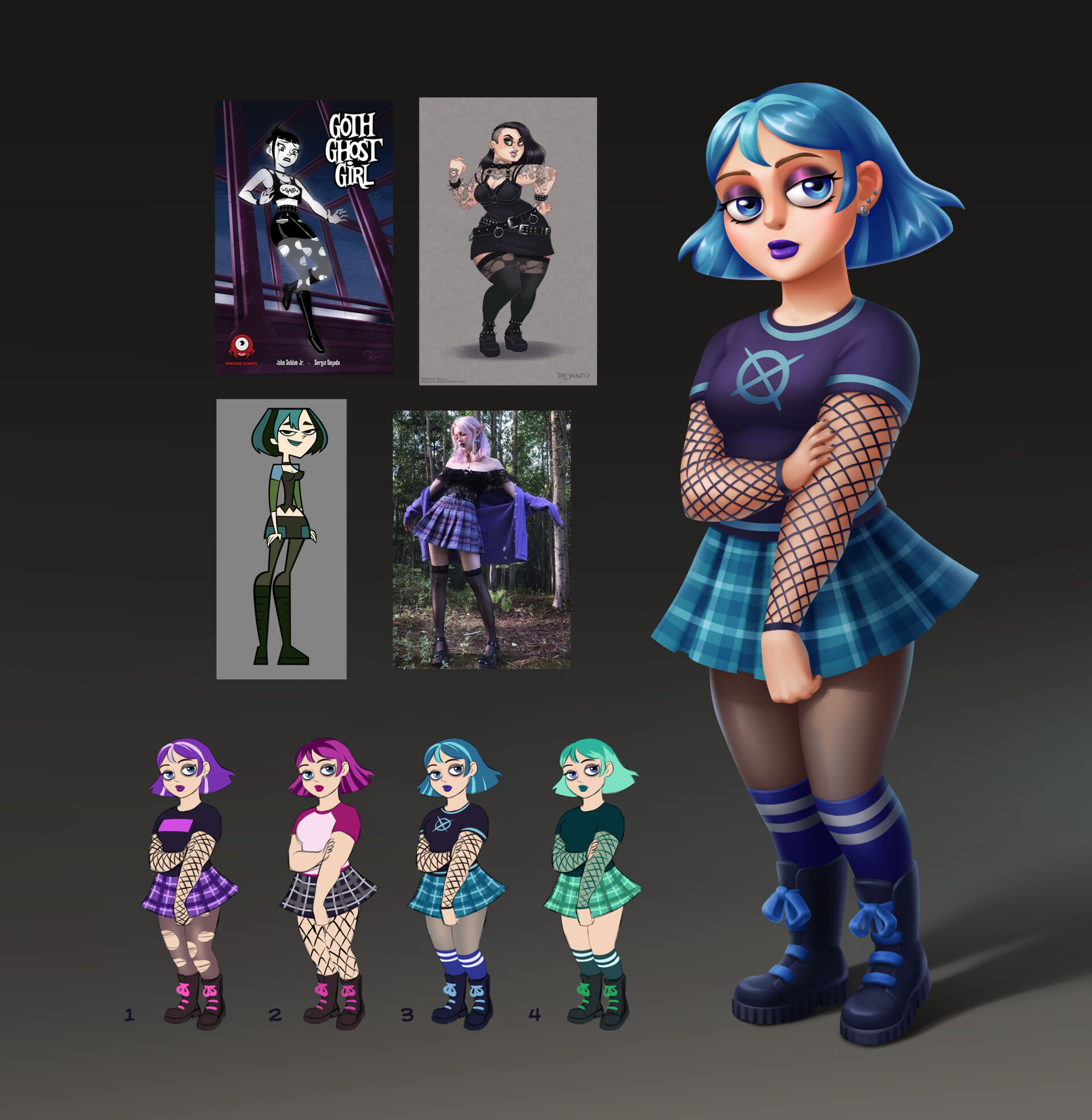 ArtStation - Goth Girl character