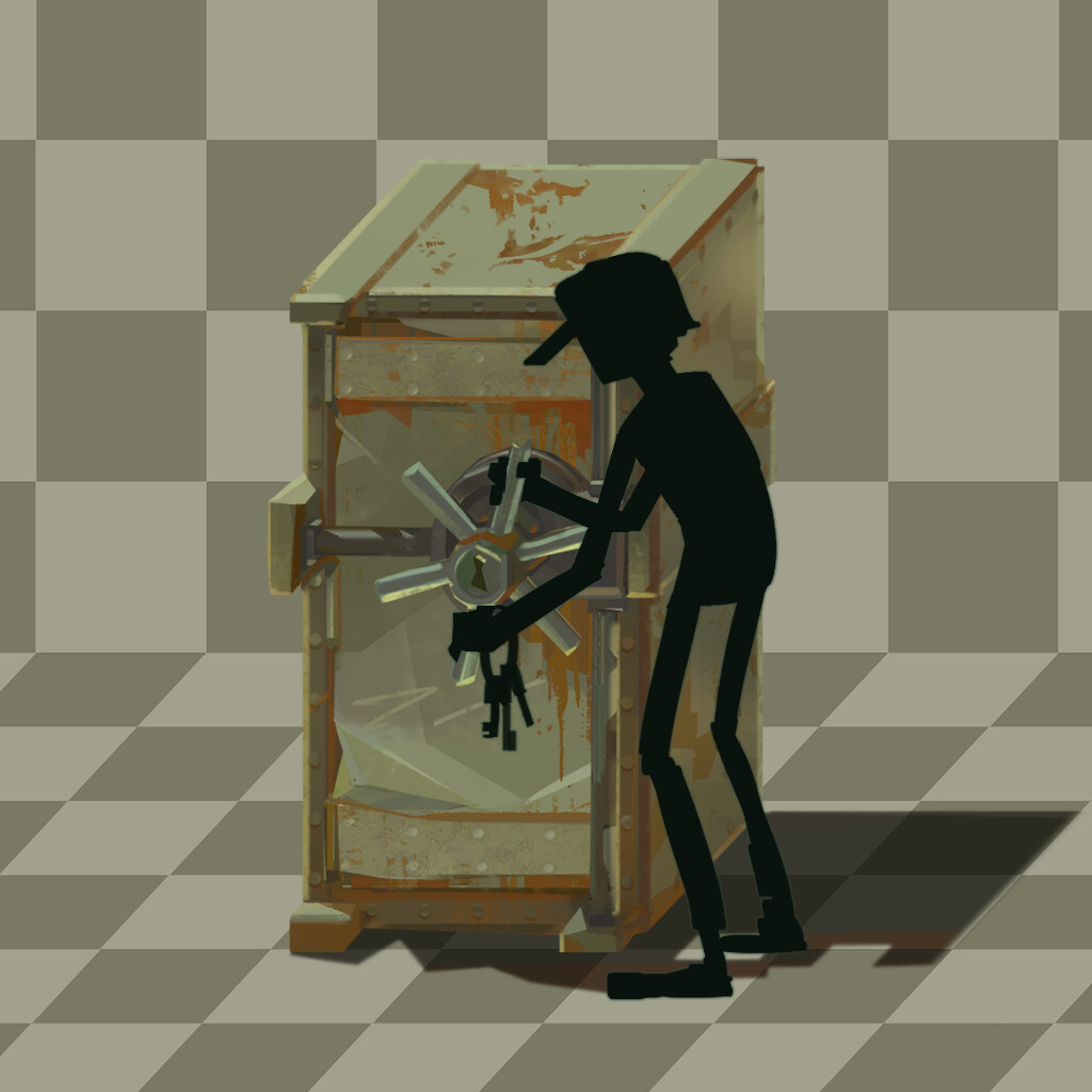 ArtStation - Rusty Iron Safe.