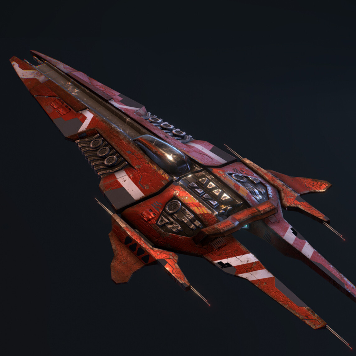 ArtStation - Viper Starfighter (first attempt in substance painter)