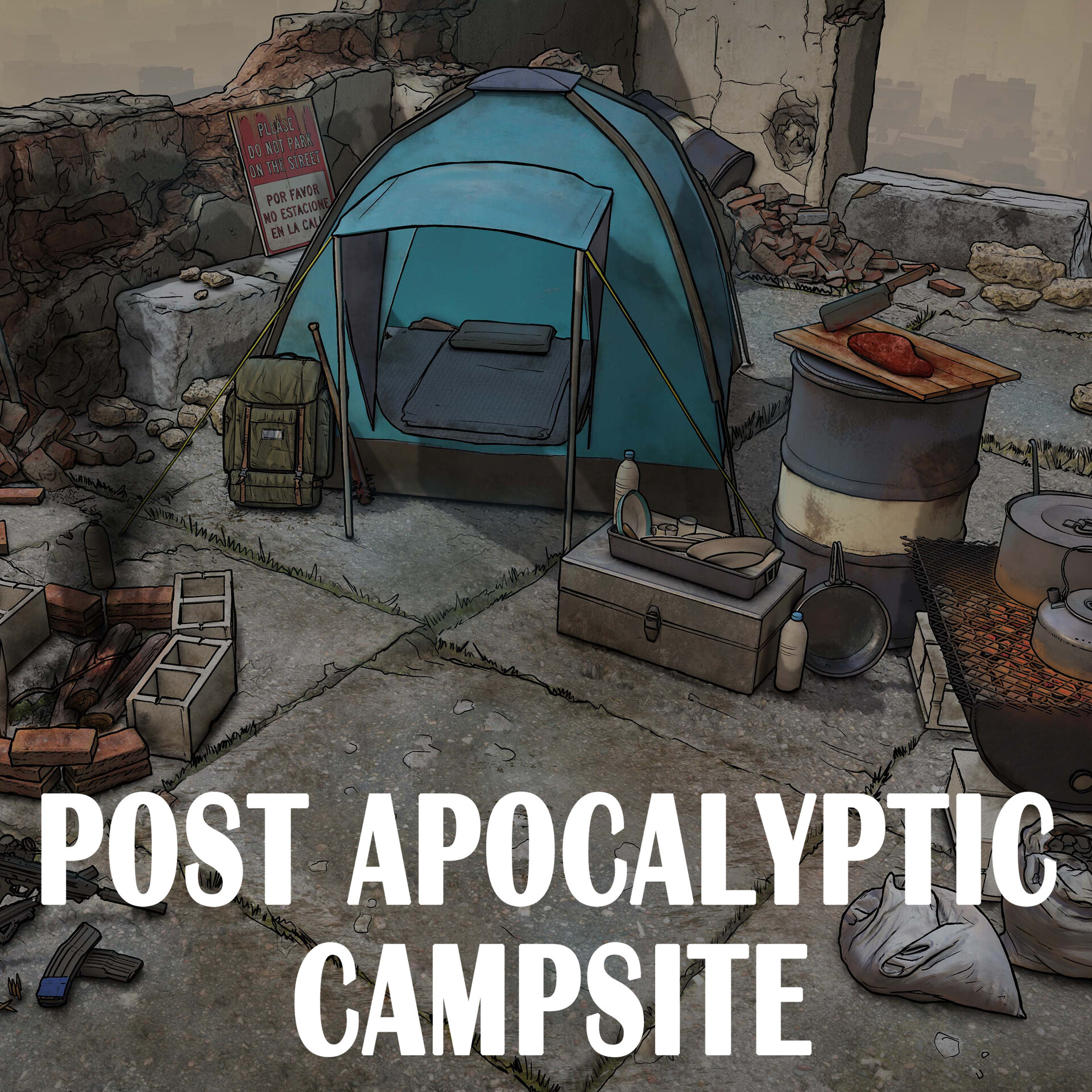 ArtStation - Post Apocalyptic Campsite