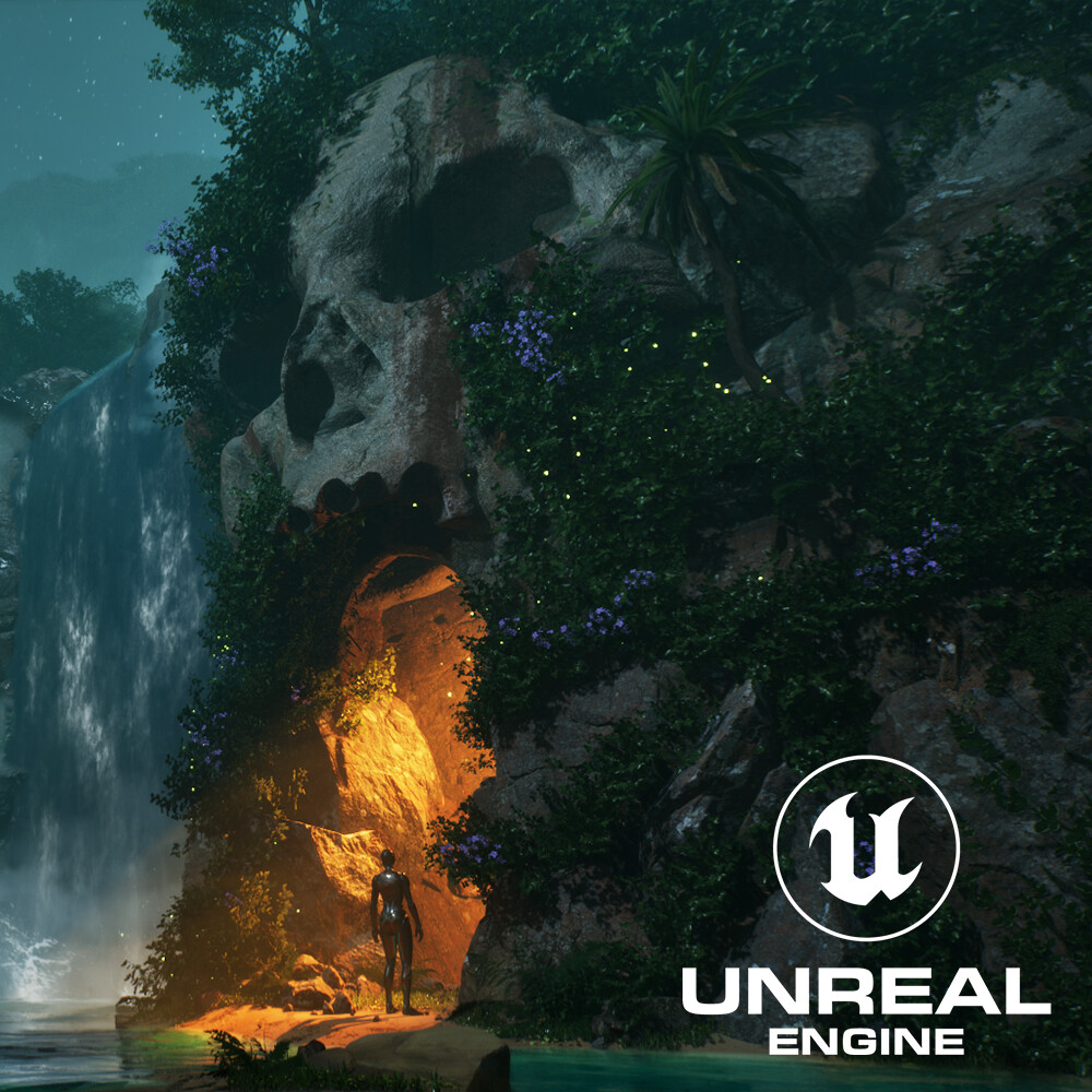 ArtStation - [UE5] Skull Cave Lvl Art | Lighting | Night