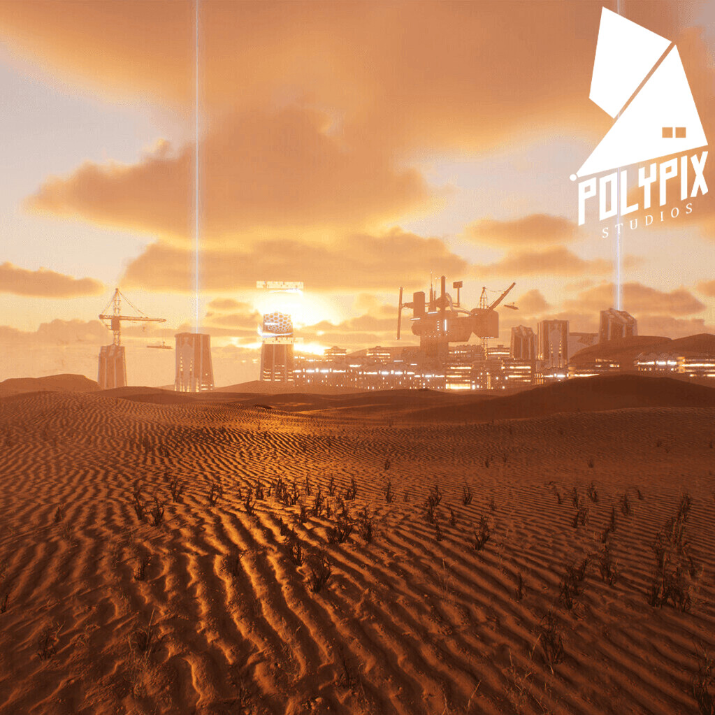 ArtStation - Polypix Studios - Scifi Desert City