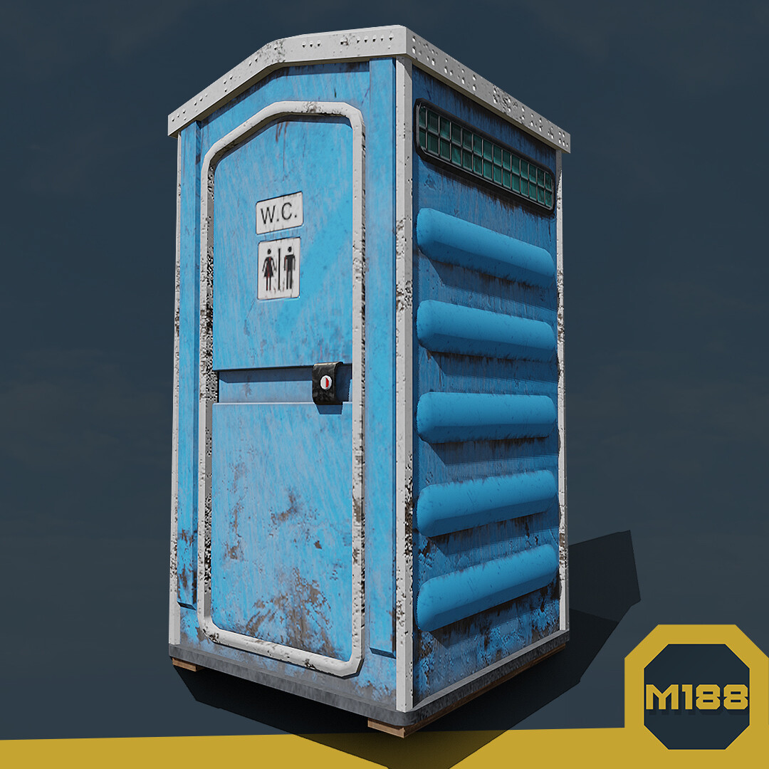 ArtStation - Construction Site Props - Portaloo