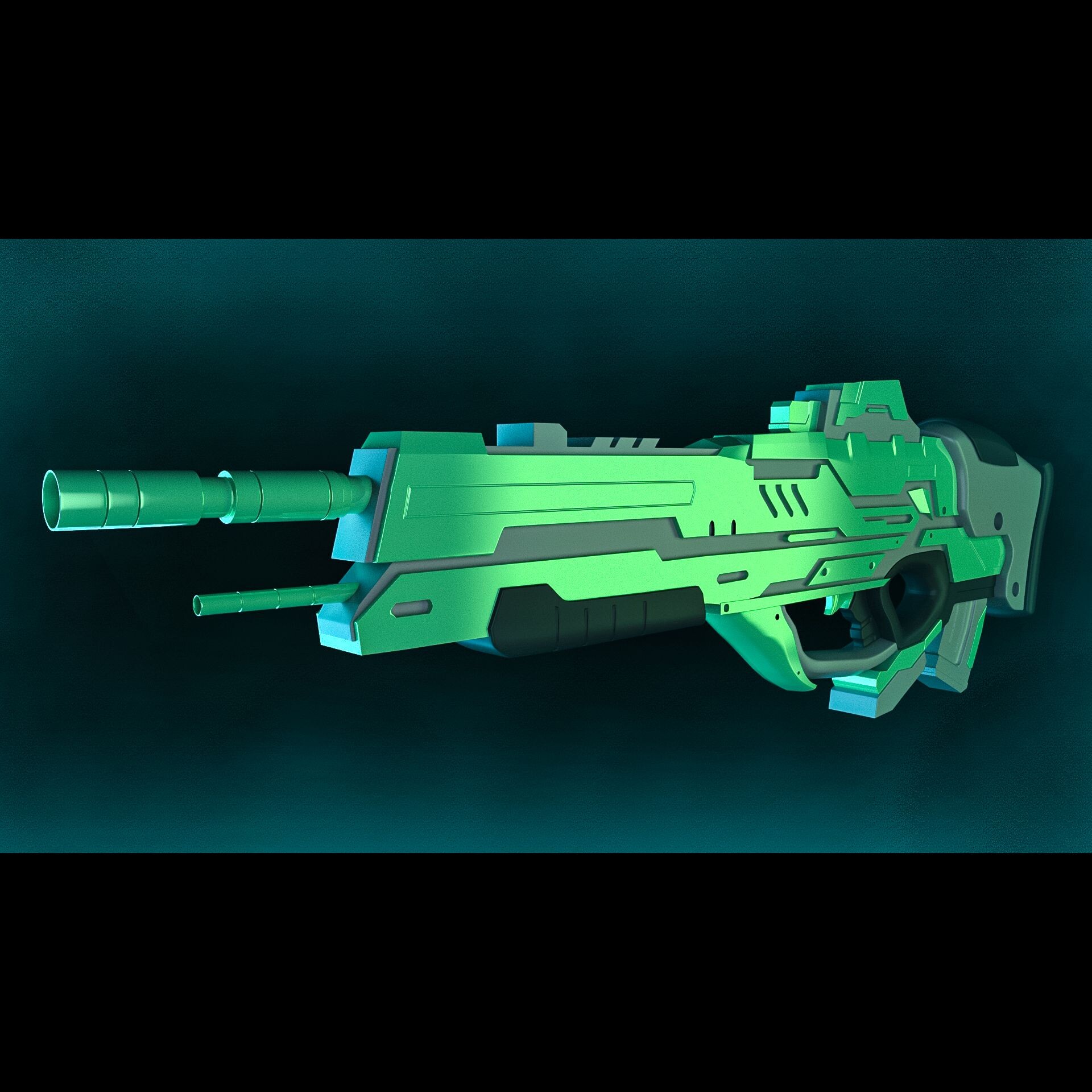 ArtStation - Futuristic Assault Rifle Gun