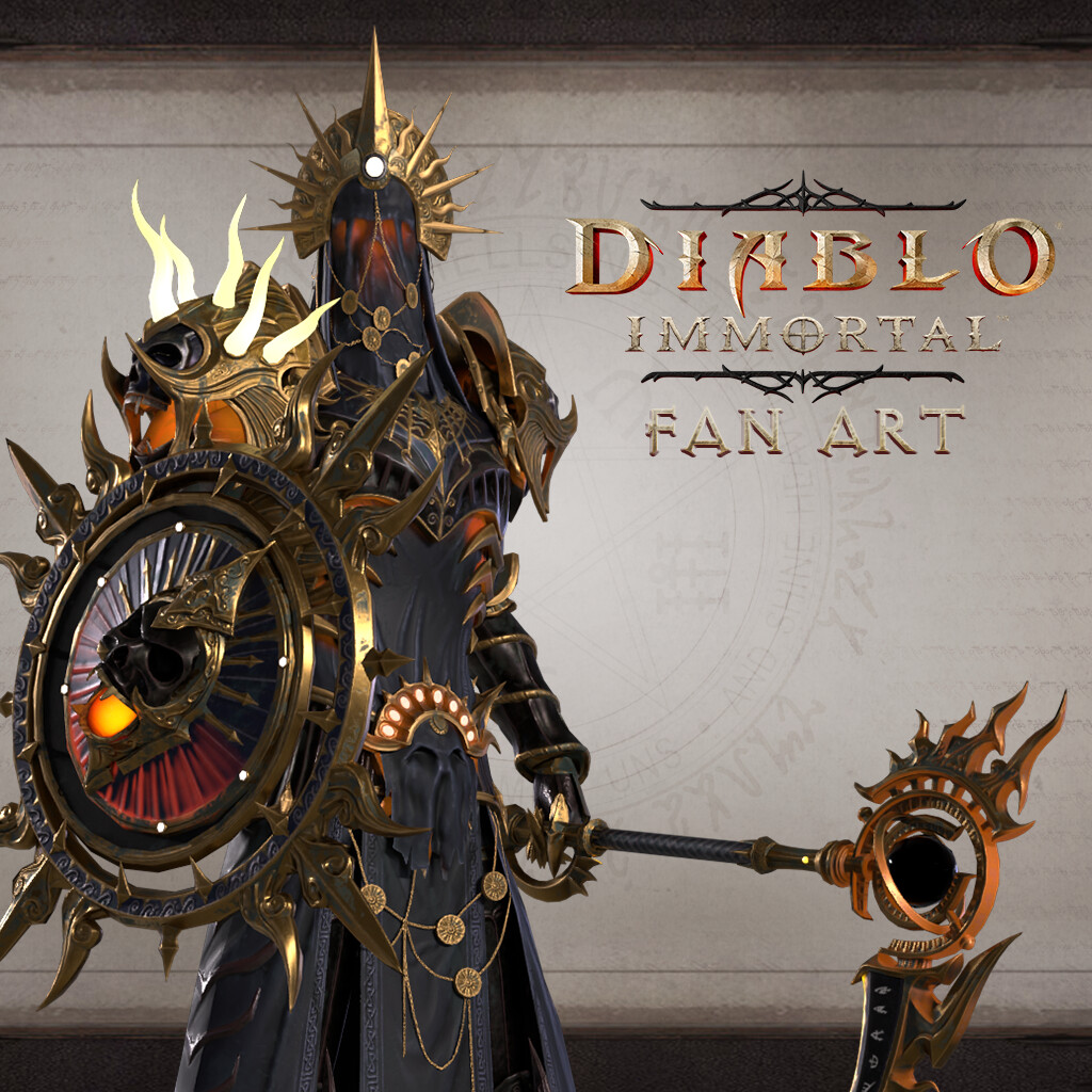 Gabriel Tixidor - [DIABLO IMMORTAL FANART] Solar Eclipse Necromancer