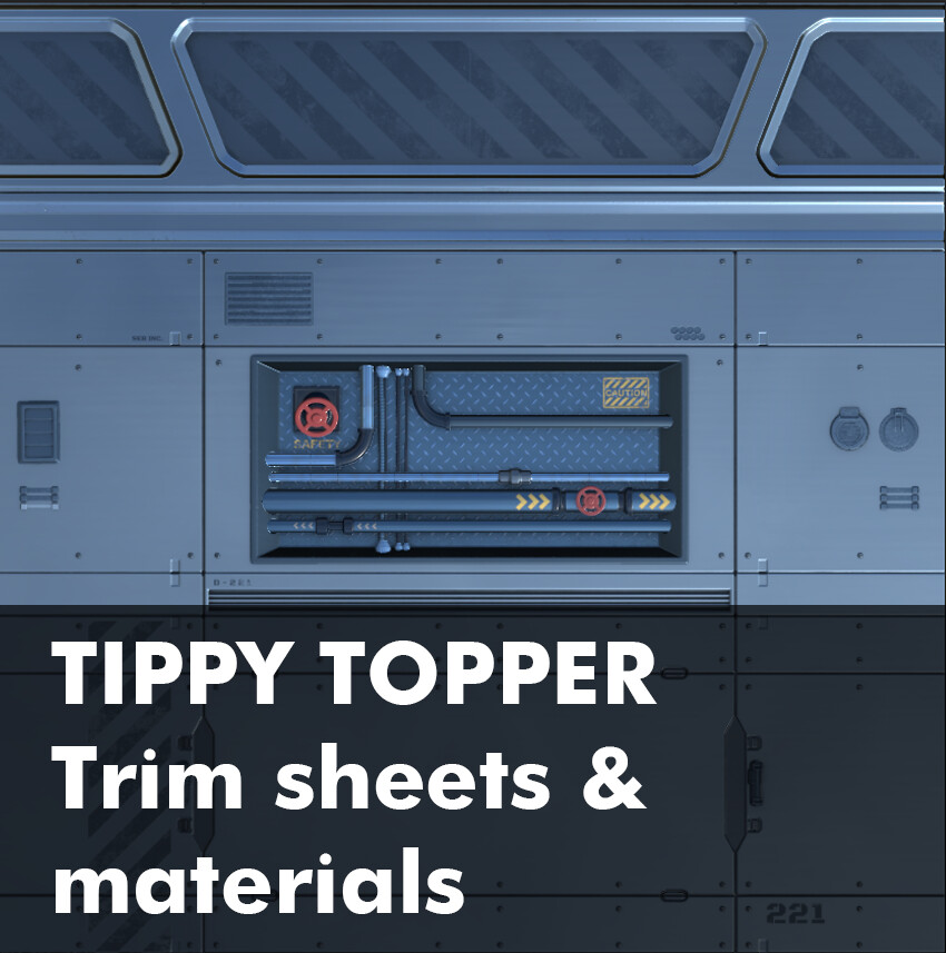 ArtStation - Tippy Topper - Trim Sheets and Procedural Textures