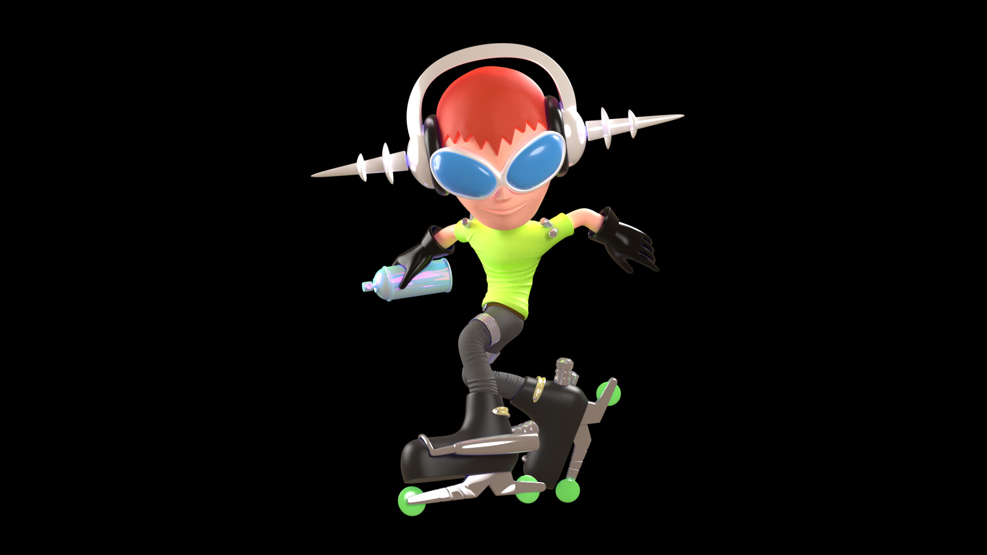 ArtStation - chibi Beat - Jet set radio [3D]
