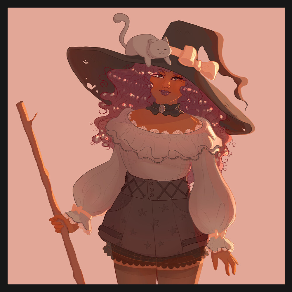 ArtStation - Cute Witch Character Design
