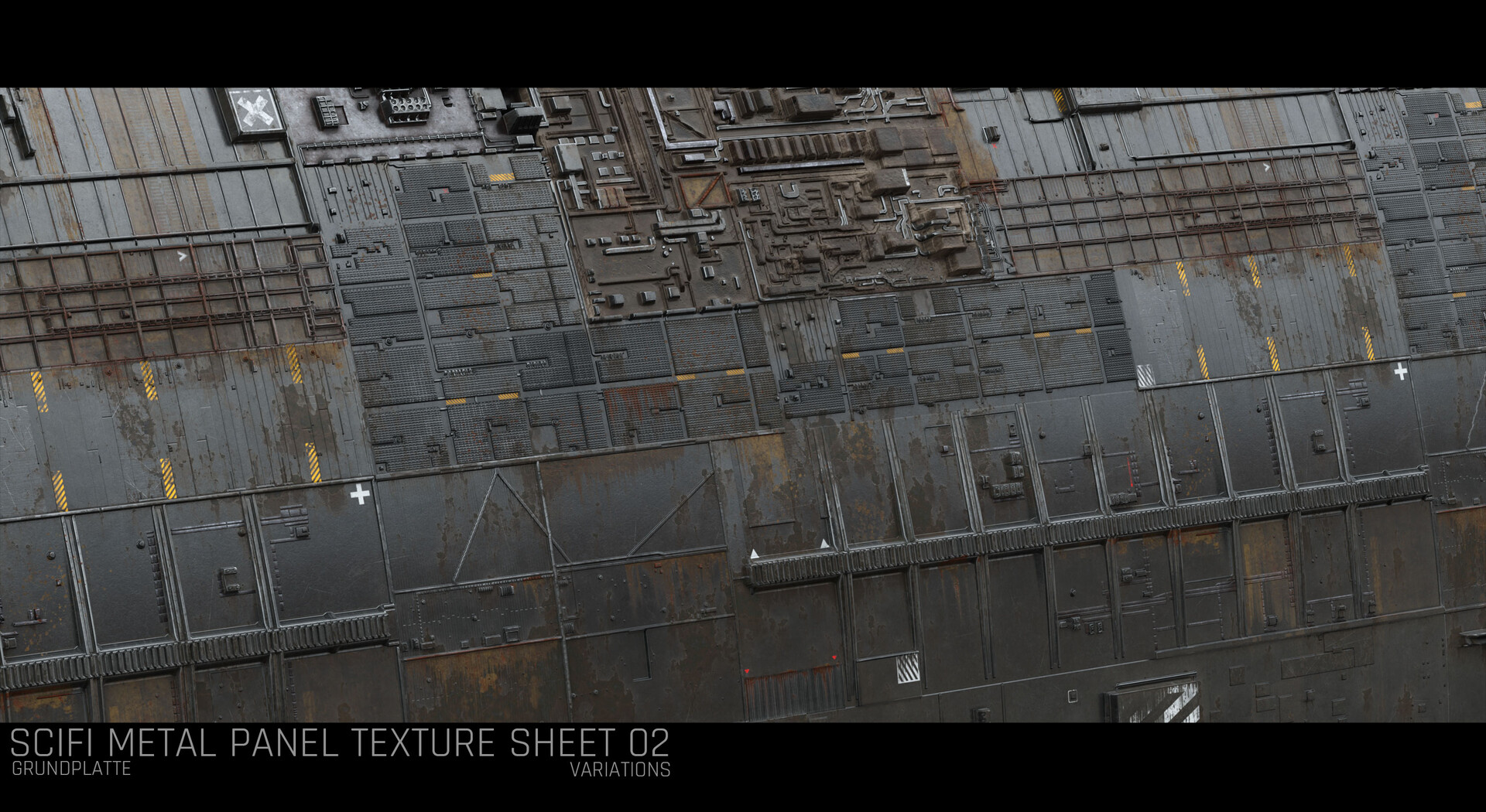 ArtStation - Scifi wall panel texture 05