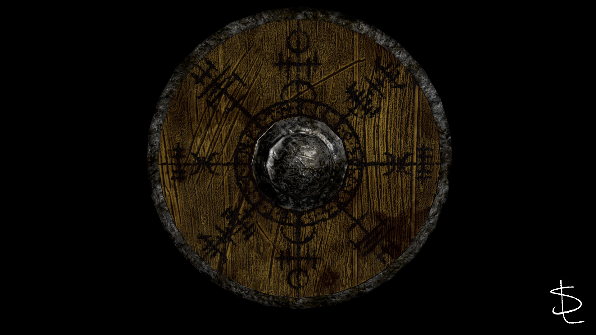 ArtStation - Nordic Shield 3D Model