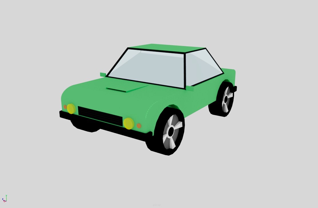 ArtStation - 3D Low Poly Car Model