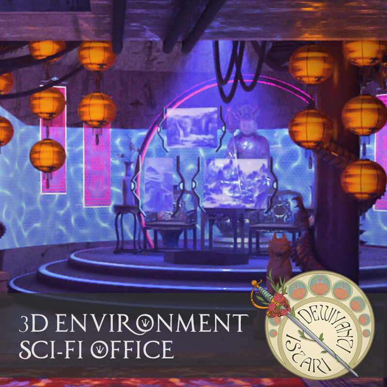 ArtStation - Chinese-Styled Sci-Fi Office