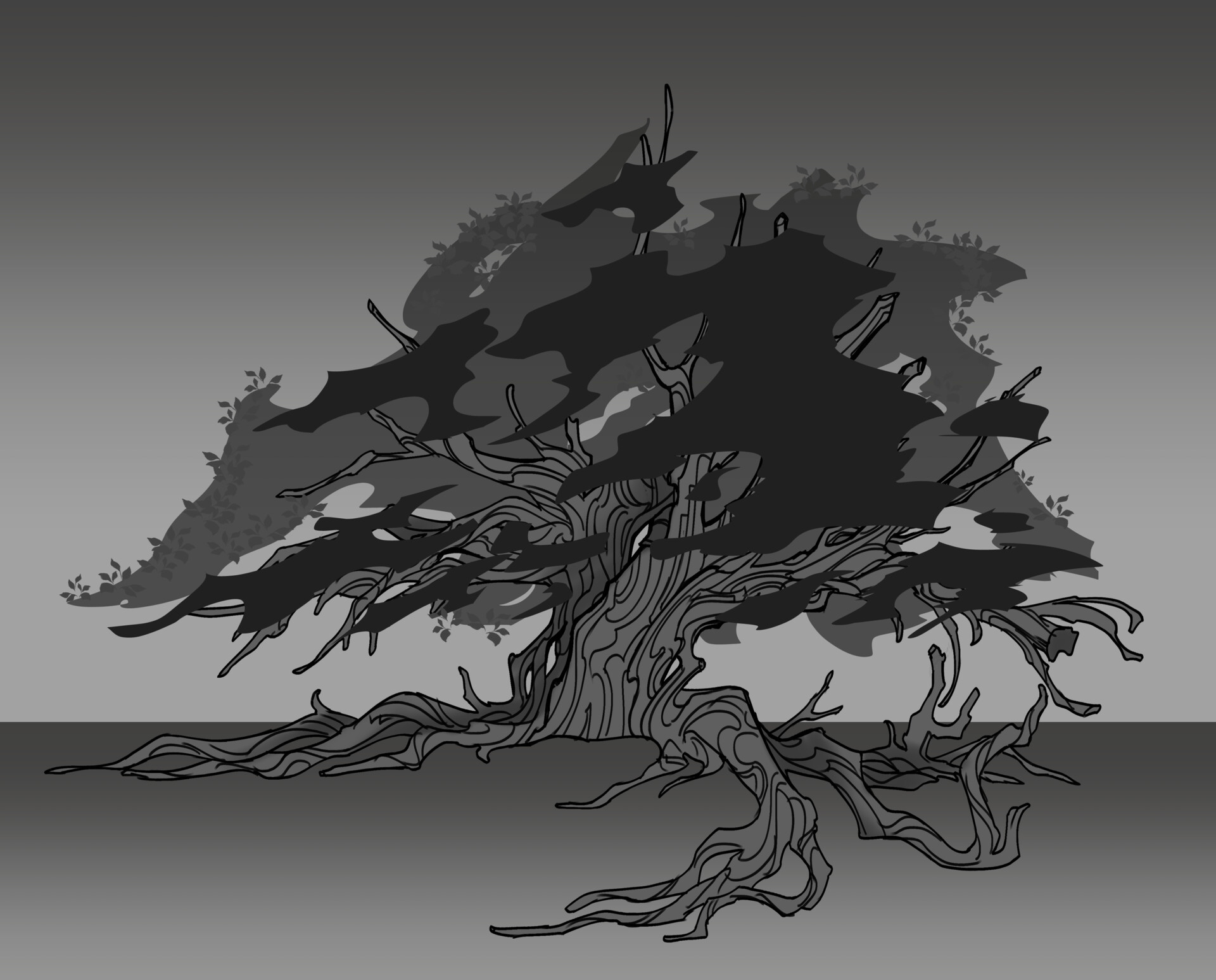 ArtStation - Boss Arena Tree Concept Work