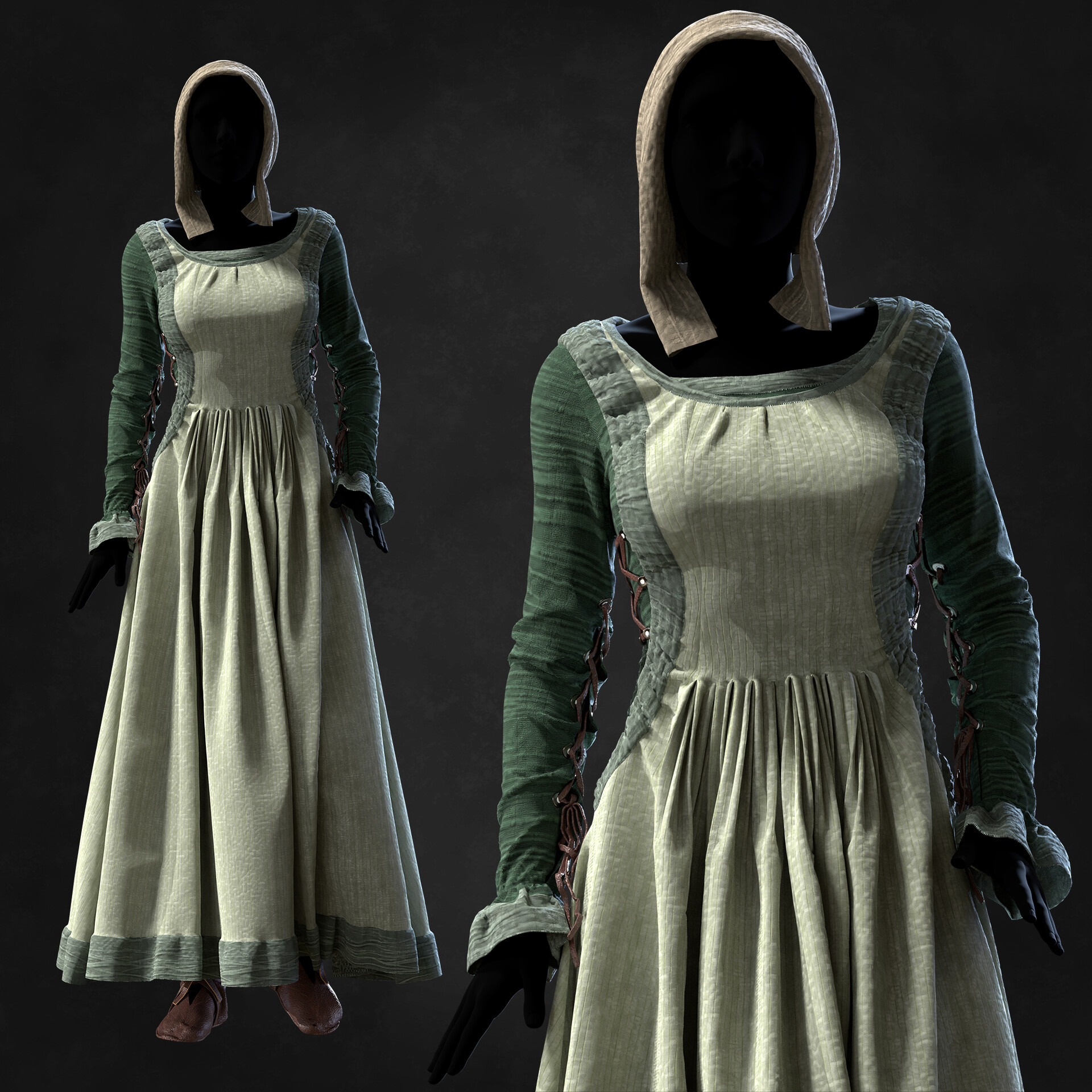 ArtStation - Medieval Women Outfit-01