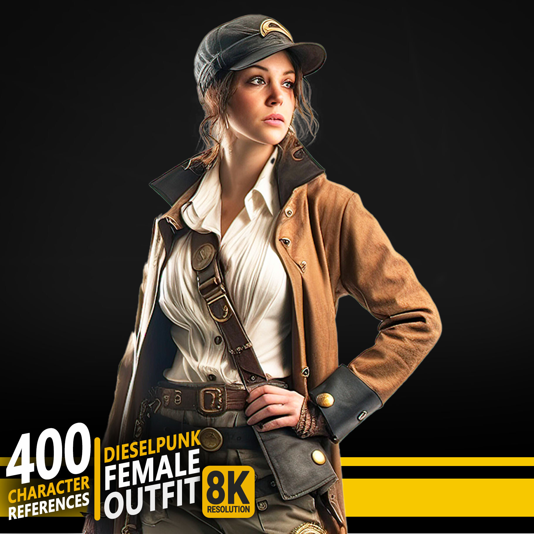 ArtStation - 400 Dieselpunk Female Outfit - Character References | 8K Res