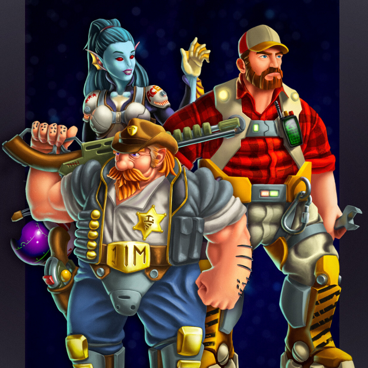 ArtStation - Sci-fi Fantasy characters pack