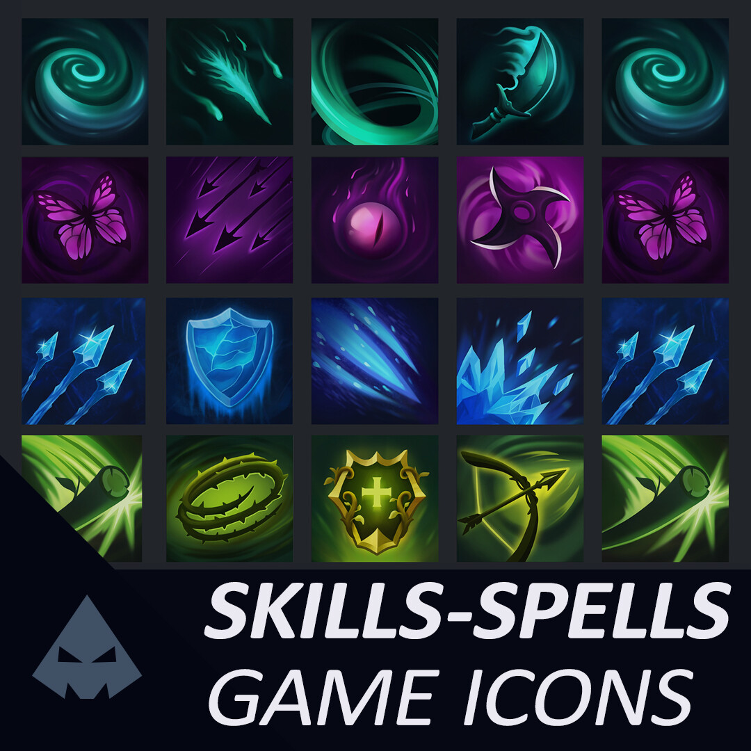 ArtStation - SKILLS-SPELLS GAME ICONS