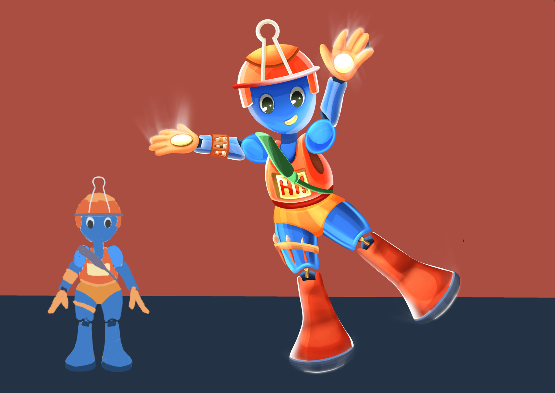 ArtStation - brand character Rob for school of robotics