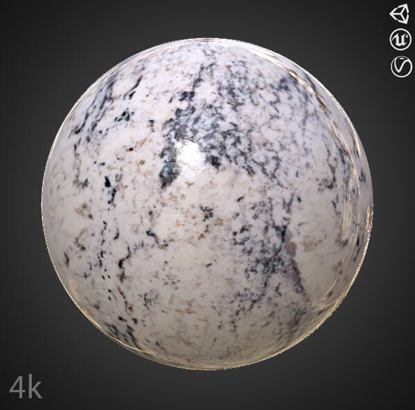 PBR Textures Free Download - White Granite Marble Seamless PBR Texture ...