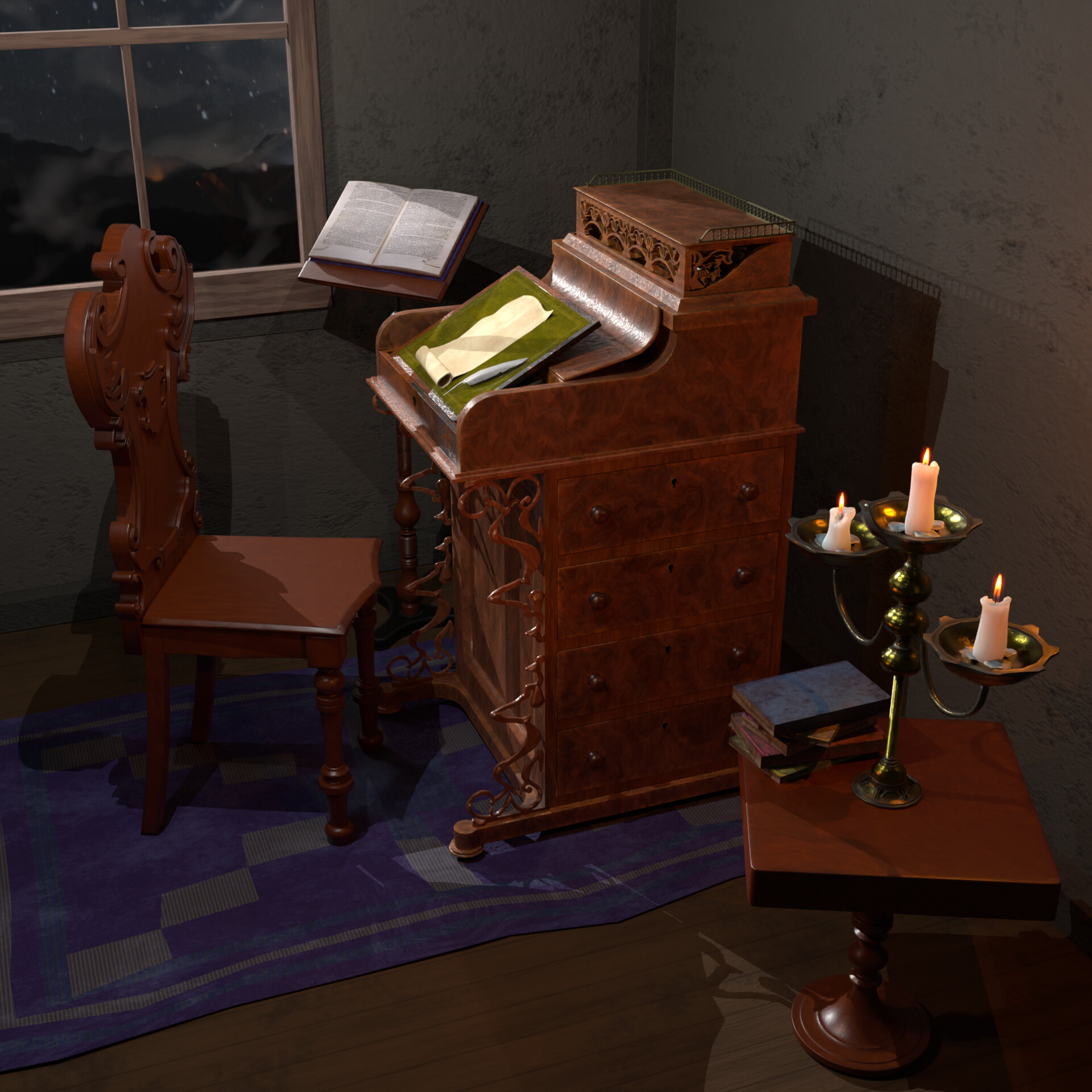ArtStation - Victorian Study Room