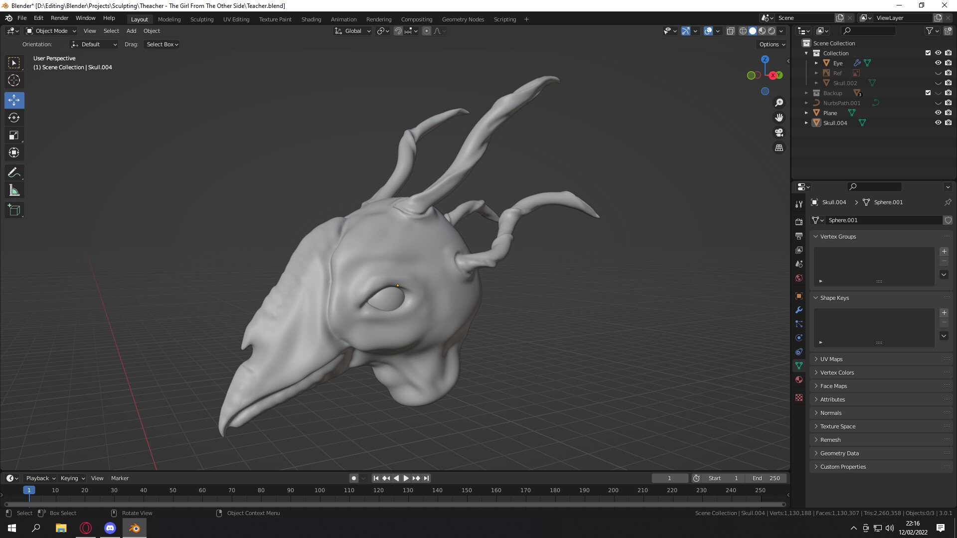 ArtStation - Sculpting Monster Skull (Lost Project)