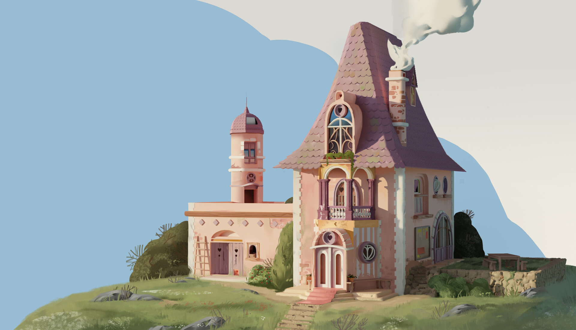 ArtStation - The Pink House!