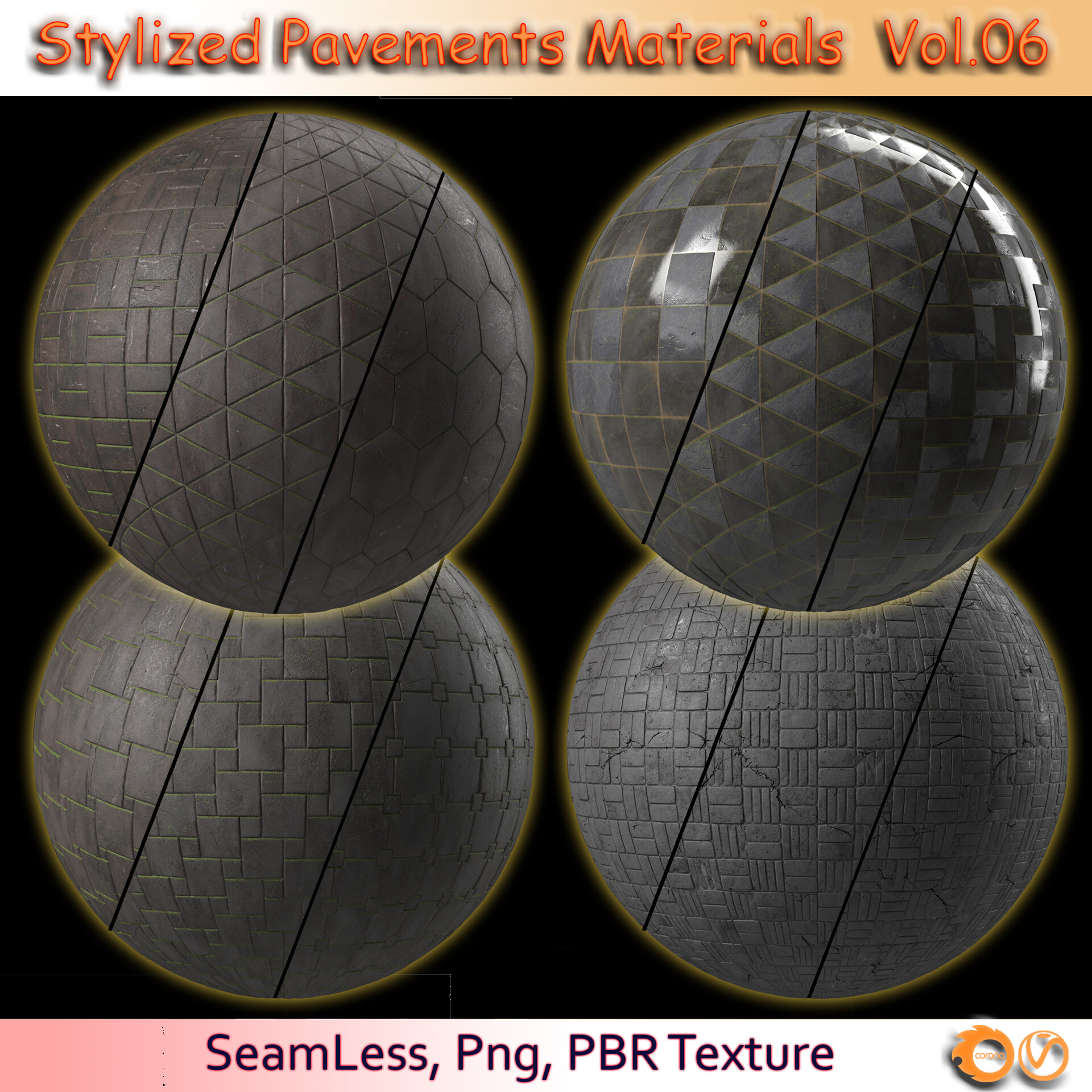 ArtStation - Stylized Pavement Collection Materials VOl.6